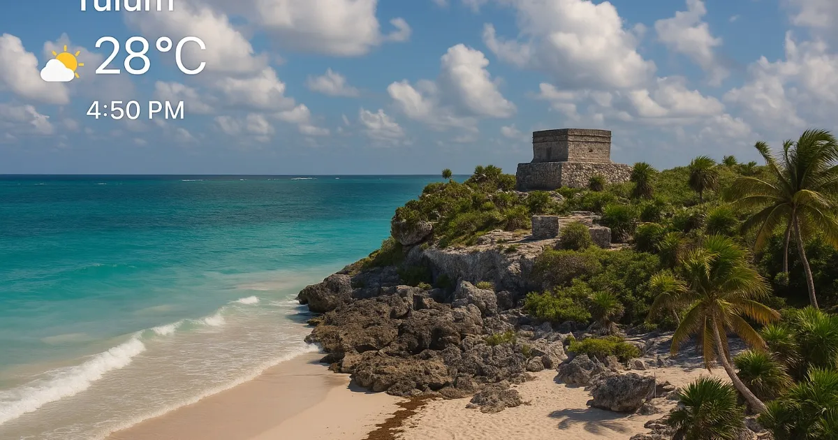 Weather Forecast in Tulum Today, December 15, 2025